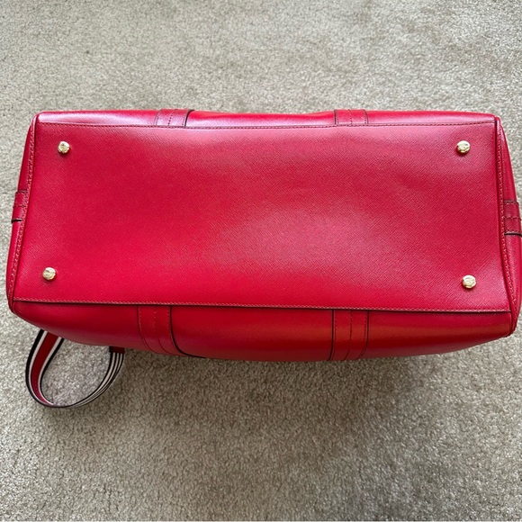 henri bendel | Bags | Henri Bendel West 57th Red Weekender Duffle ...